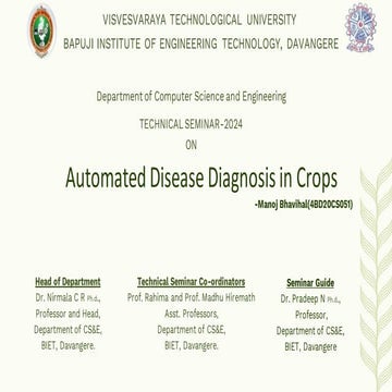 Automated disease detection in crops using CNN | PDF