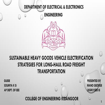 ELECTRIFICATION of HGVC TRUCK IN EUROPES | PPTX