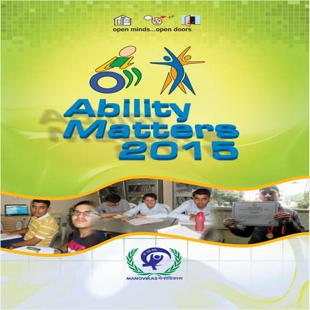 Manovikas charitable society ability matters 2015 | PDF | Brain and ...