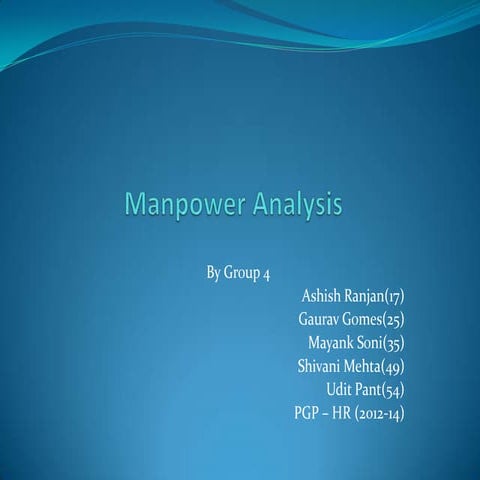 Manpower analysis | PPTX