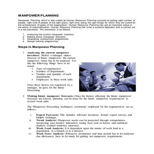 Manpower planning | DOCX