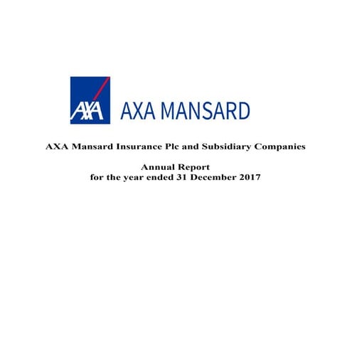 AXA Mansard insurance annual report 2017 | PDF