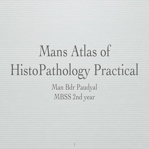 Mans atlas of histopatholgy | PDF