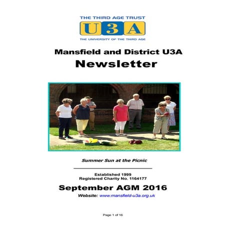 U3A Explained - Nottinghamshire | PDF