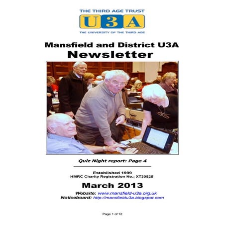Mansfield U3A Newsletter: March 2013 | PDF
