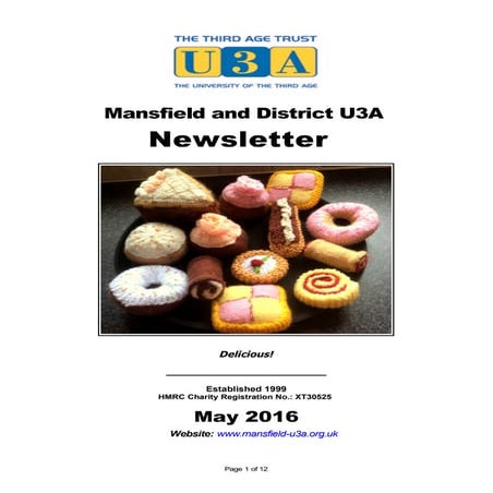 Mansfield U3A Newsletter: May 2016 | PDF