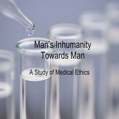 Man’s Inhumanity Towards Man | PPT