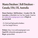Manta database b2b database – canada, usa, uk, australia
