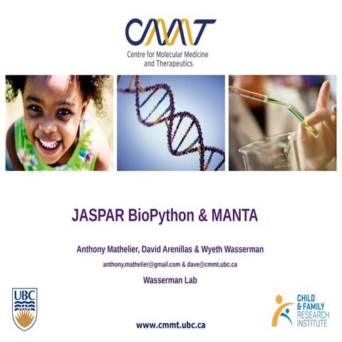 Webinar about JASPAR BioPython module and MANTA. | PPT | Free Download