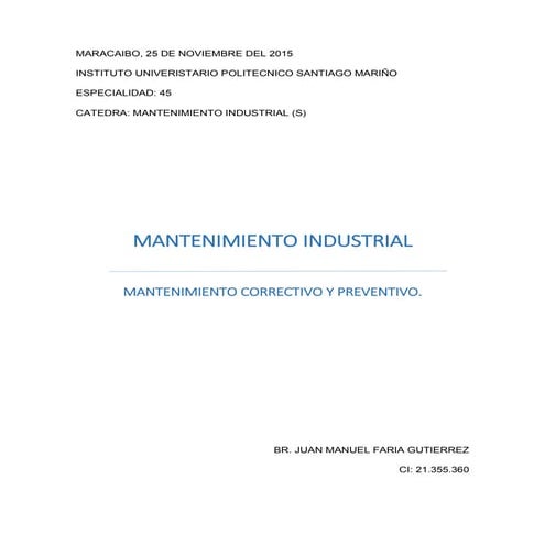 Mantenimiento correctivo | DOCX