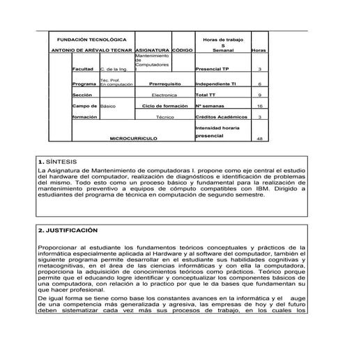 Mantenimiento de computadores_i | DOCX | Computing | Technology & Computing