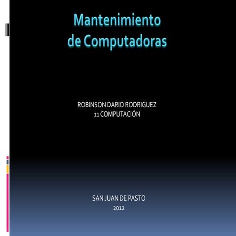 Mantenimiento presentacion | PPTX | Computer Peripherals | Computing