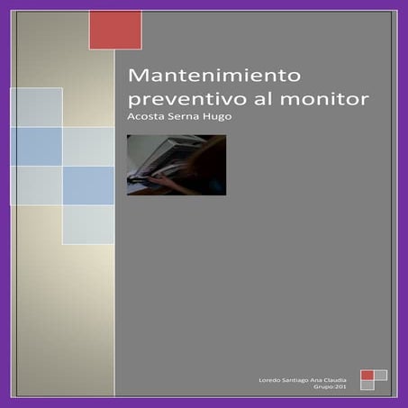 Mantenimiento preventio al monitor | DOCX
