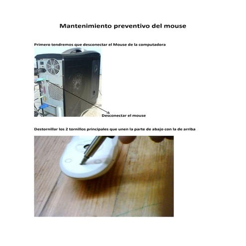 Mantenimiento preventivo del mouse | PDF | Computer Peripherals | Computing