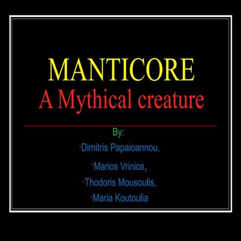 Manticore | PPT