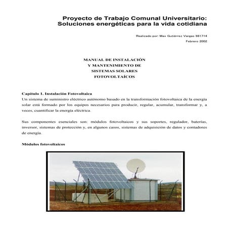 Manual de-instalacion-sistemas-fotovoltaicos | PDF