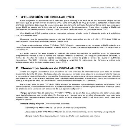 Manual dvd lab-pro | PDF