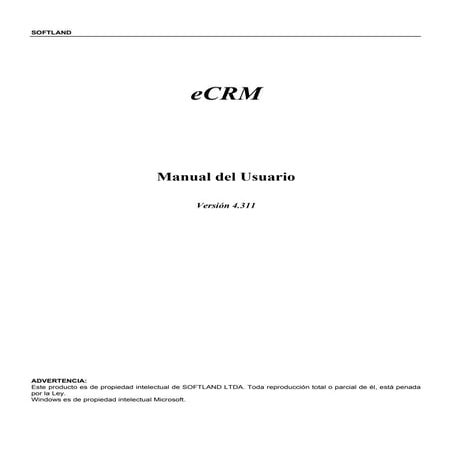 Manual erp sofland | PDF