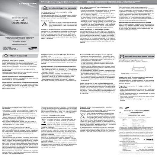 Manual instructiuni-samsung-e1170 | PDF