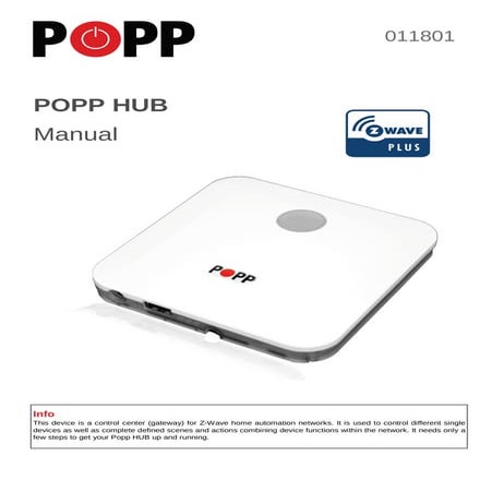 Manual POPP-HUB-V2 (POP-011801) | PDF