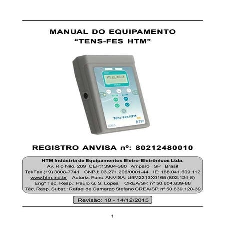 Manual Tens Fes Portátil HTM | PDF