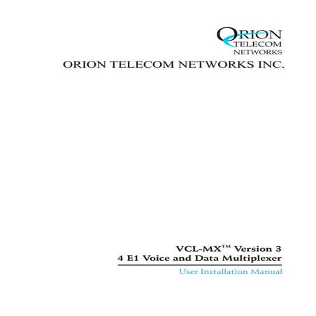Manual vcl-mx version 3 - dlx - user manual - 1832 - revision 04, jan 10, 2014 | PDF