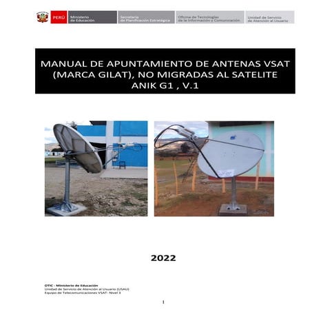 MANUAL DE APUNTAMIENTO DE ANTENA VSAT MARCA GILAT NO MIGRADA AL ...