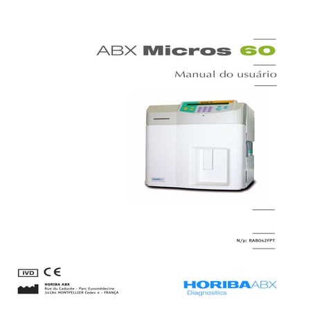 Manual abx micros 60 (em português) | PDF