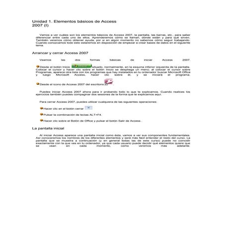 Partes de access | PPTX