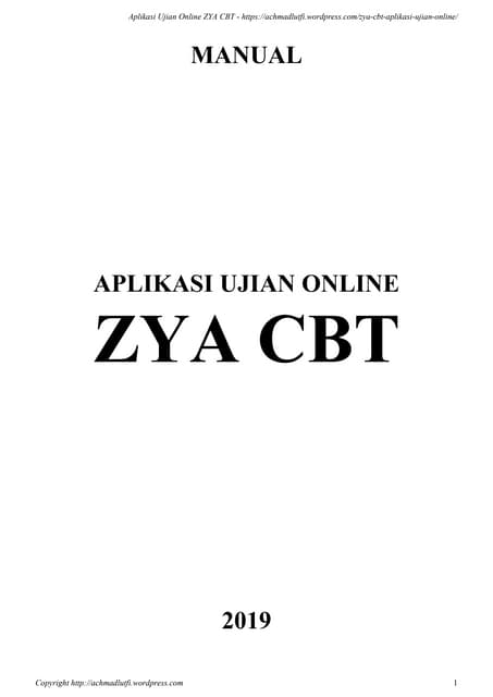 Manual aplikasi ujian online zya cbt | PDF