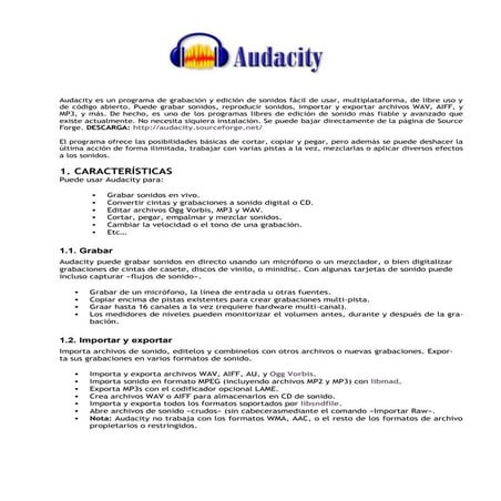 Tutorial Audacity | PPT