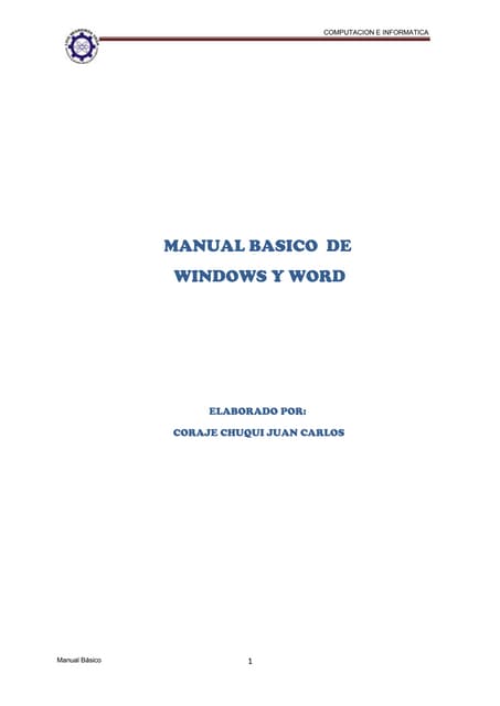 Manual basico de windows y word | PDF