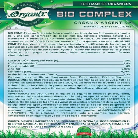 Manual bio complex | PDF