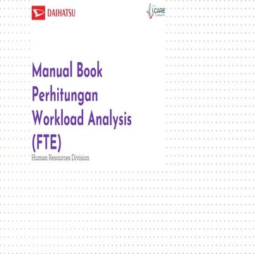 Manual Book Perhitungan Workload Analysis (FTE) | PPTX