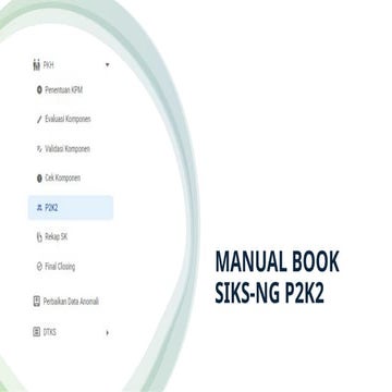 Manual book SIKSNG menu P2K2 fix 2025.... | PPTX