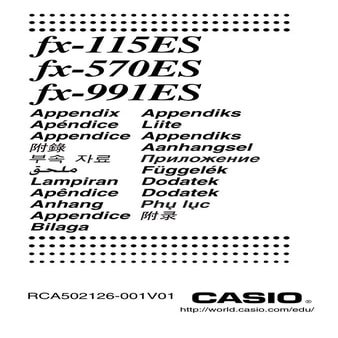 Manual calcuculadora casio fx-991ES PLUS | PDF