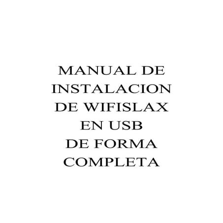 Manual completa wifislax_en_usb | PDF