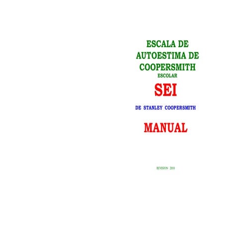 Manual de interpretación de Cooper Smith | PDF