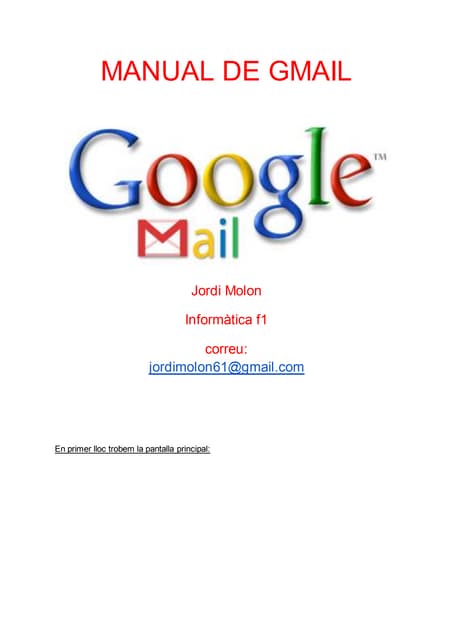 Manual del Gmail | PDF