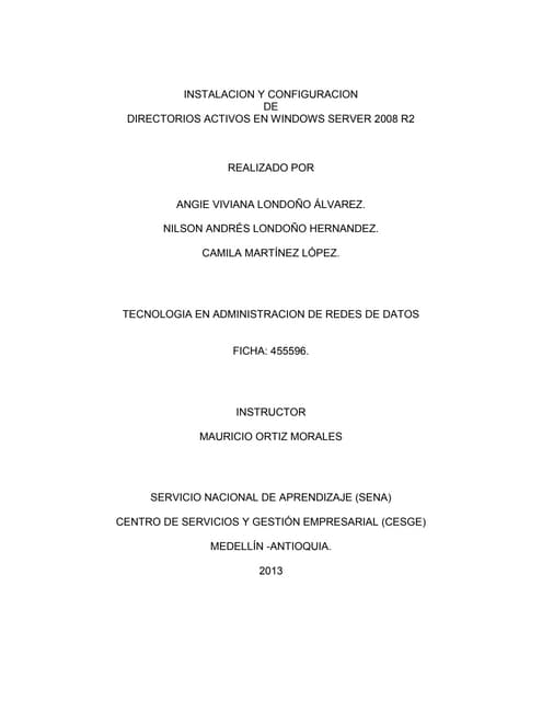 El Directorio Activo (Manual de inicio) | PDF