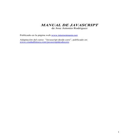 Manual De Javascript | PDF