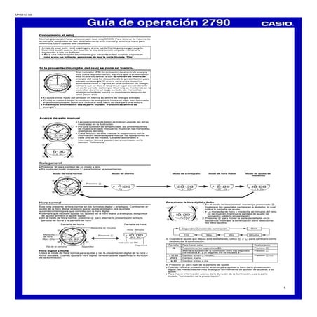 Manual Del Reloj | PDF