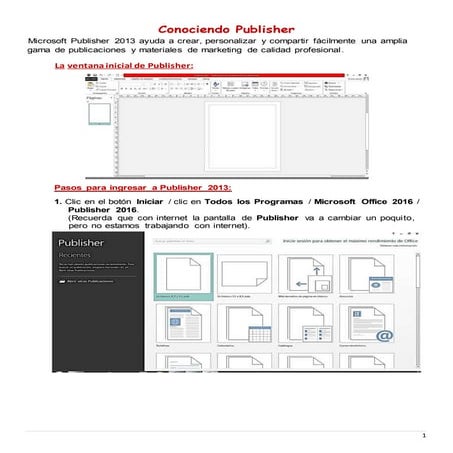 Guía básica de Publisher 2016 | PDF