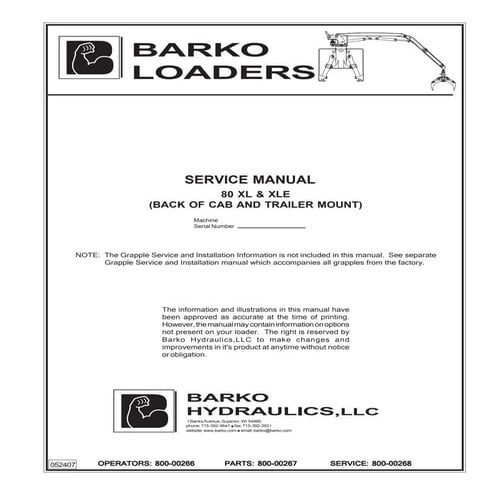 MANUAL DE SERVICIO BARKO 80....................pdf