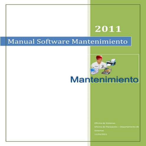 Manual de usuario software mantenimiento | PDF