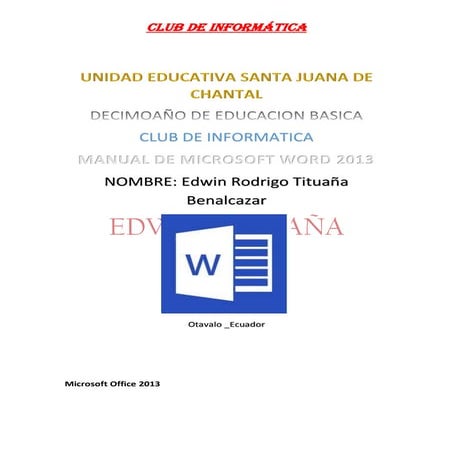 MANUAL DE MICROSOFT WORD 2013 | PDF