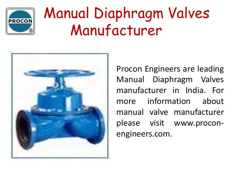 Manual Diaphragm Valves Manufacturer