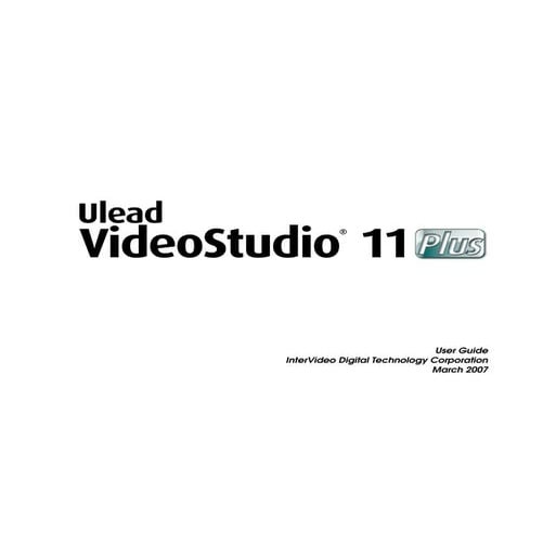 Manuale Ulead Videostudio 11 Plus | PDF