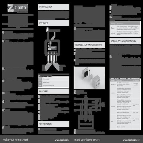 Manual Zipato PAB01 | PPT