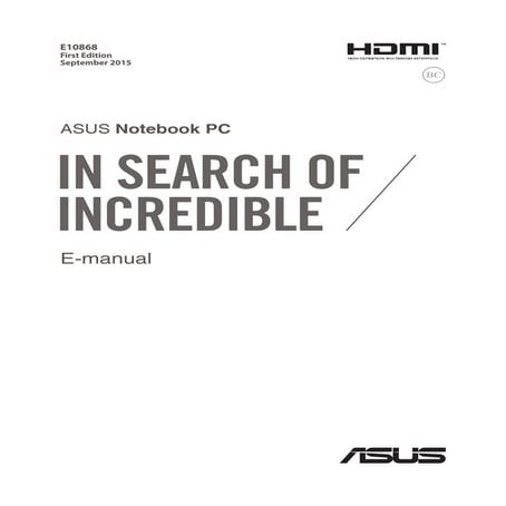 ASUS ZenBook Pro UX501VW E-manual / User Guide | PDF